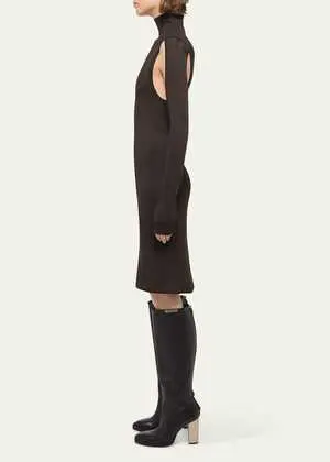 Helmut Lang Air Cut-out Turtleneck Dress