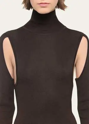 Helmut Lang Air Cut-out Turtleneck Dress