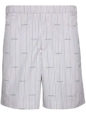 Givenchy Striped Logo Shorts - White