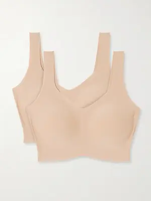 Commando Set Of Two Butter Stretch-micro Modal Soft-cup Bralette - Neutrals