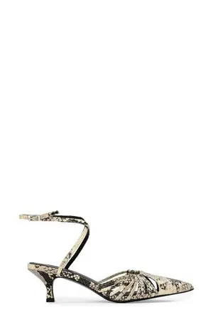 BLACK SUEDE STUDIO Grazia 50 Ankle Strap Pumps - Peyote Snake