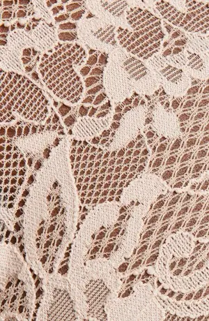 JOURNELLE Estelle Lace Trim Stretch Cotton Thong - Blush