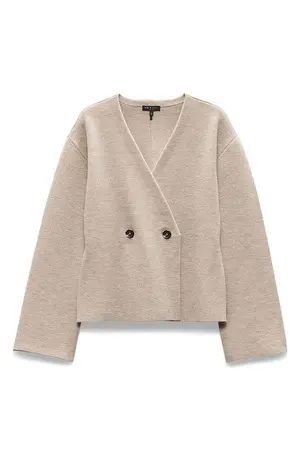 Rag & Bone Lori Wool Blend Double Breasted Cardigan
