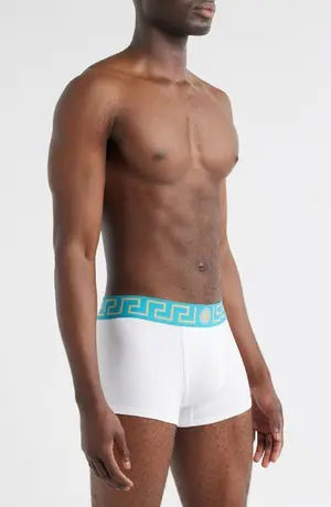Versace Grecca Band Boxer Briefs - Bianco Dark Sea Green-oro