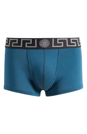 Versace Grecca Band Boxer Briefs - Blue Nero-silver