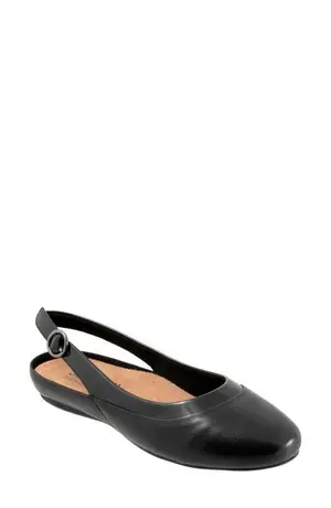 Softwalk Sheffield Slingback Flat - Black