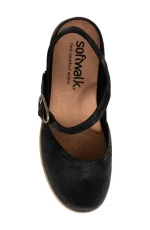 Softwalk Mabelle Platform Clog - Black Suede