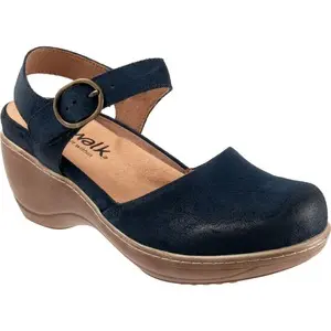Softwalk Mabelle Platform Clog - Navy Suede