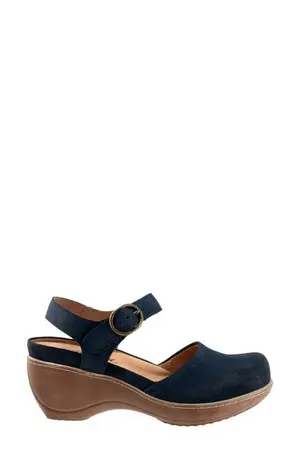 Softwalk Mabelle Platform Clog - Navy Suede