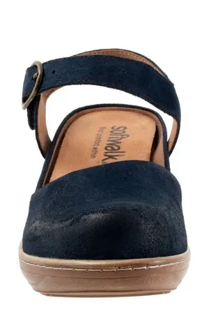 Softwalk Mabelle Platform Clog - Navy Suede
