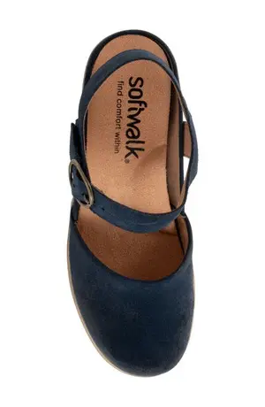 Softwalk Mabelle Platform Clog - Navy Suede