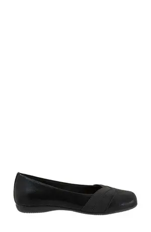 Trotters Stella Flat - Black Lizard