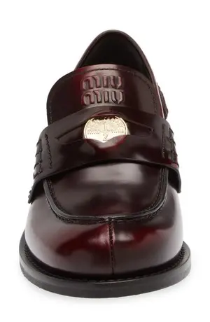 Miu Miu Leather Penny Loafer