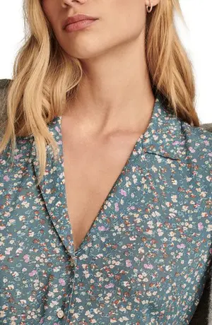 Lucky Brand Floral Print Shirtdress