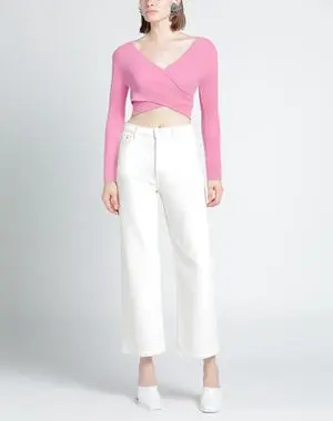 VICOLO Knit Solid Color Sweater - Pink
