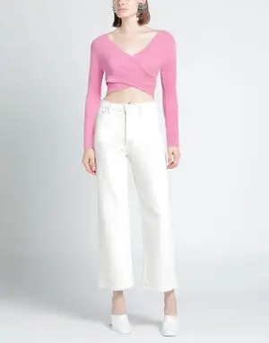 VICOLO Knit Solid Color Sweater - Pink