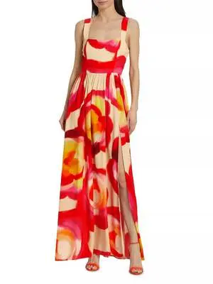 Amanda Uprichard Florence Maxi Dress In Red - Red