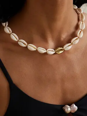 Tohum Design Gold-plated Shell Necklace