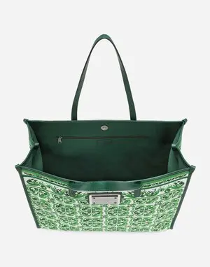 Dolce & Gabbana Large Majolica Canvas Shopper - Print