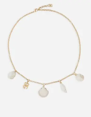 Dolce & Gabbana Necklace With Dg Logo And Shells - Gold