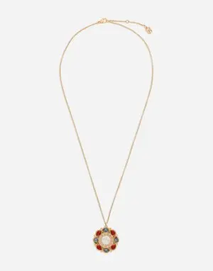 Dolce & Gabbana Floral Rhinestone-detailed Necklace