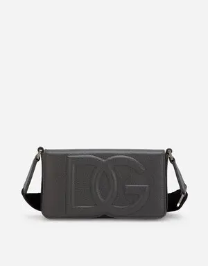 Dolce & Gabbana Deerskin Mini Bag With Logo - Grey