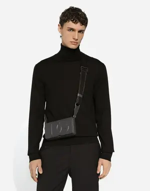 Dolce & Gabbana Deerskin Mini Bag With Logo - Grey