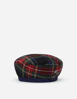 Dolce & Gabbana Tartan Wool-blend Beret