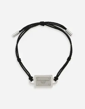 Dolce & Gabbana Cord Bracelet With Branded Tag - Multicolor
