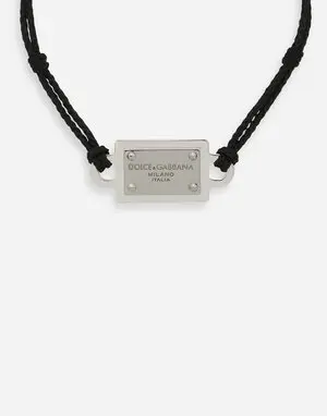 Dolce & Gabbana Cord Bracelet With Branded Tag - Multicolor