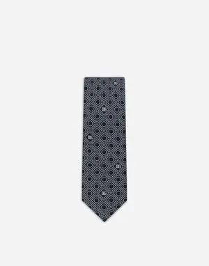 Dolce & Gabbana Silk Martini Tie With Dg Logo - Print