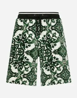 Dolce & Gabbana Majolica Chenille Jogging Shorts - Print