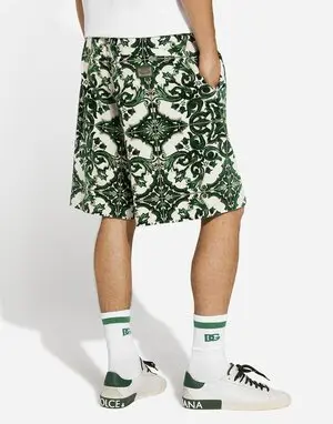 Dolce & Gabbana Majolica Chenille Jogging Shorts - Print