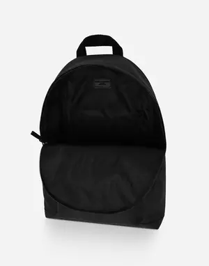 Dolce & Gabbana Nylon Backpack With Logo - Black
