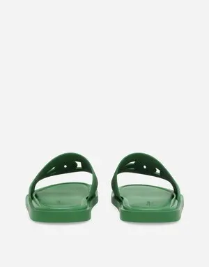 Dolce & Gabbana Rubber Beachwear Slides - Green