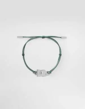 Dolce & Gabbana Cord Bracelet With Dg Logo - Green