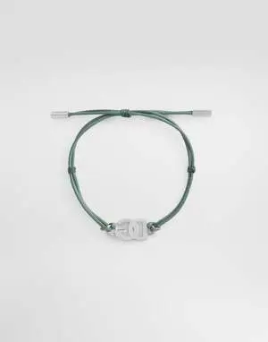 Dolce & Gabbana Cord Bracelet With Dg Logo - Green