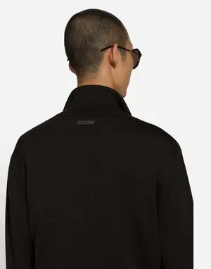 Dolce & Gabbana High-necked Leather And Wool Jacket