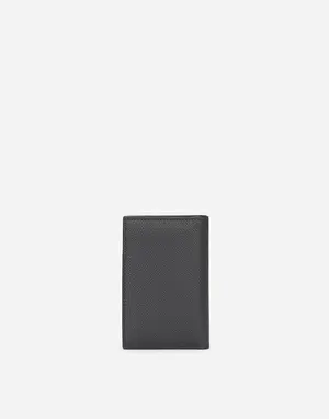 Dolce & Gabbana Dauphine-print Calfskin Bifold Card Holder - Grey