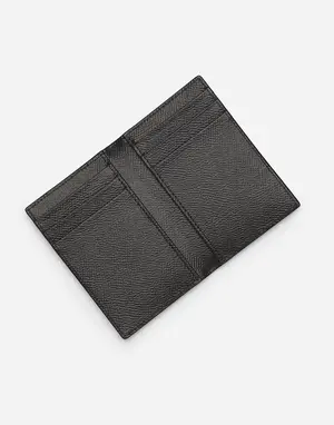 Dolce & Gabbana Dauphine-print Calfskin Bifold Card Holder - Grey