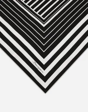 Dolce & Gabbana Silk Twill Scarf With Striped