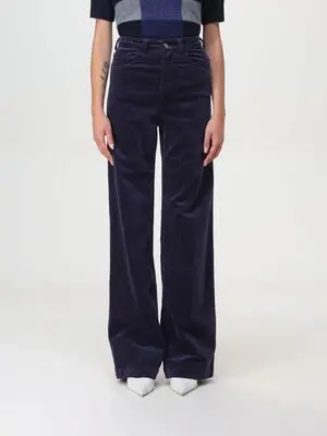 Emporio Armani Wide Leg Corduroy Pants - Blue