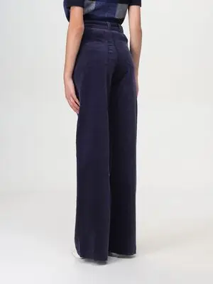 Emporio Armani Wide Leg Corduroy Pants - Blue