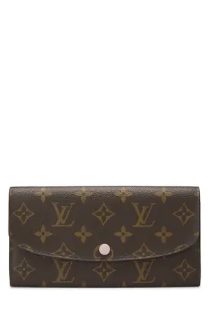 LOUIS VUITTON Monogram Canvas Emilie Wallet - Brown