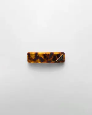 Prada Plexiglas Hair Clip - Honey/tortoiseshell