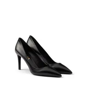 Prada Patent Saffiano Leather Pumps - Black