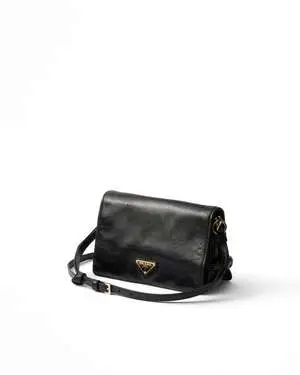 Prada Leather Shoulder Bag - Black