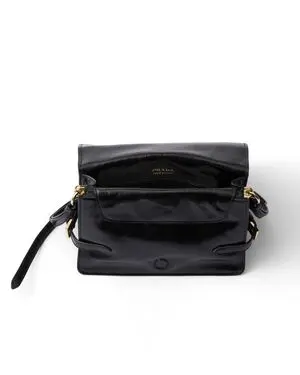 Prada Leather Shoulder Bag - Black