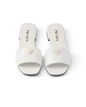 Prada Saffiano Patent Leather Slides