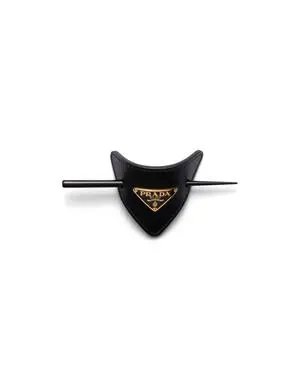 Prada Leather Hair Clip - Black